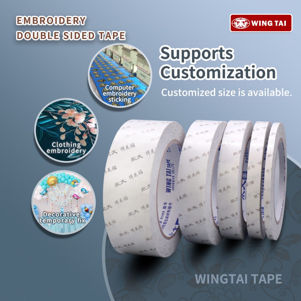 Double Sided Embroidery Tape - Adhesive tape Manufacturer, Supplier, Exporter | WINGTAI